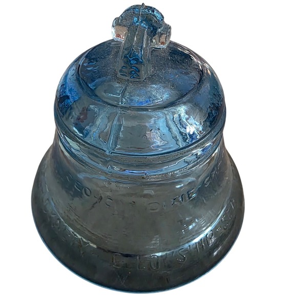 Art | Vintage Blue Glass Bell Insulator Paperweight Dixie Chapter ...